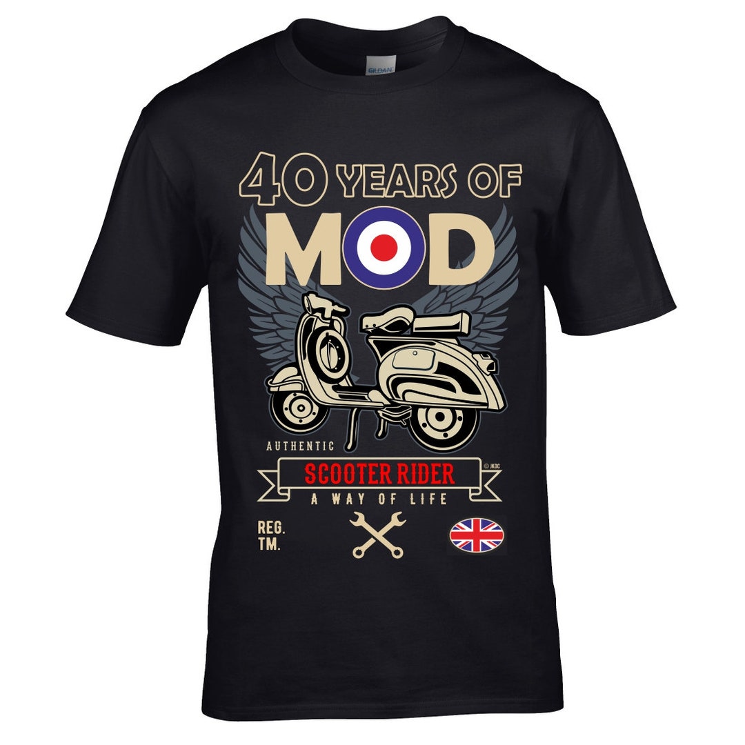 Premium 40 Years of MOD Slogan Retro Scooter Rider Scooterist - Etsy