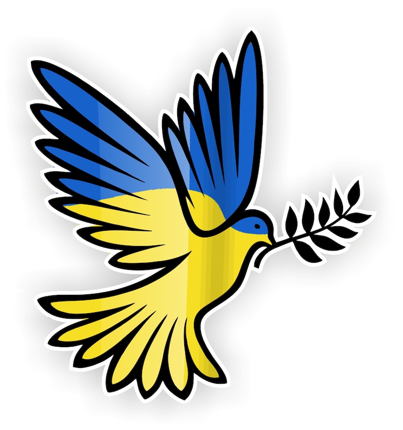 Licensed Peace Dove of Peace Symbol With Ukraine Ukrainian | Etsy