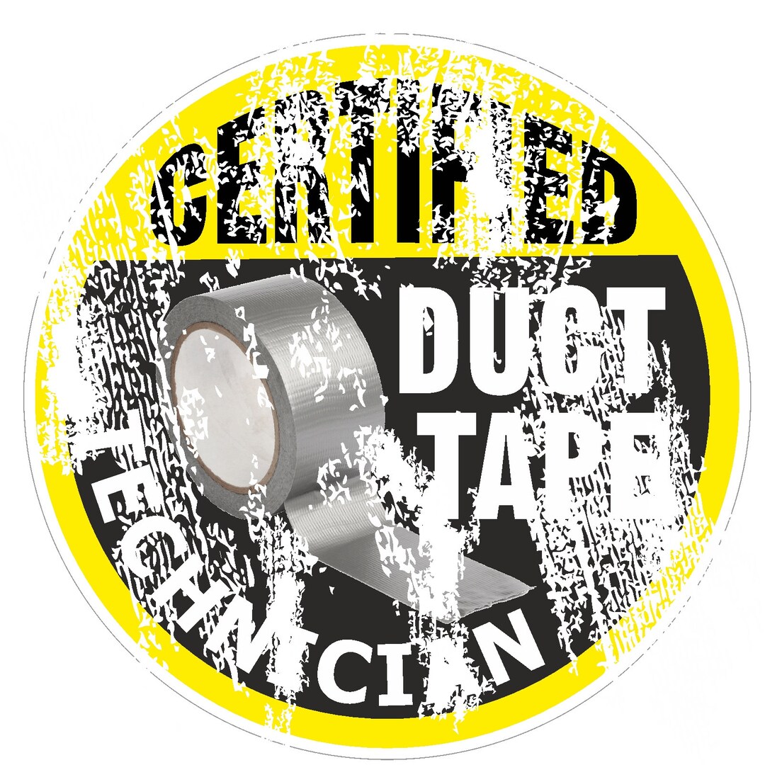 Distressed Certified Duct Tape Technician Workman Mechanic Plumber ...