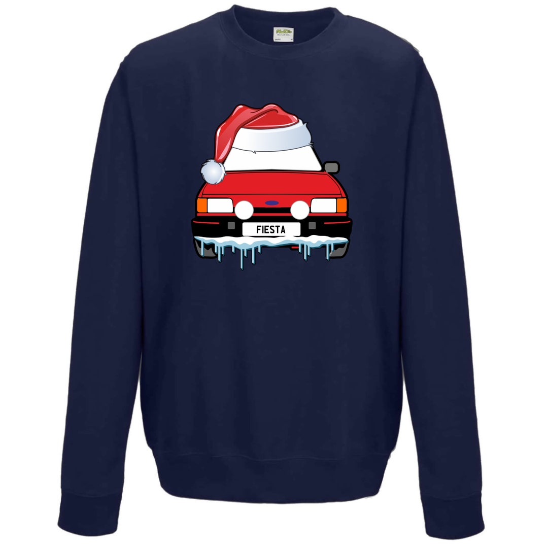 Iconicaf Licensed Retro Mk2 Fiesta XR2 Xr2i Car Image Wearing Santa Hat ...