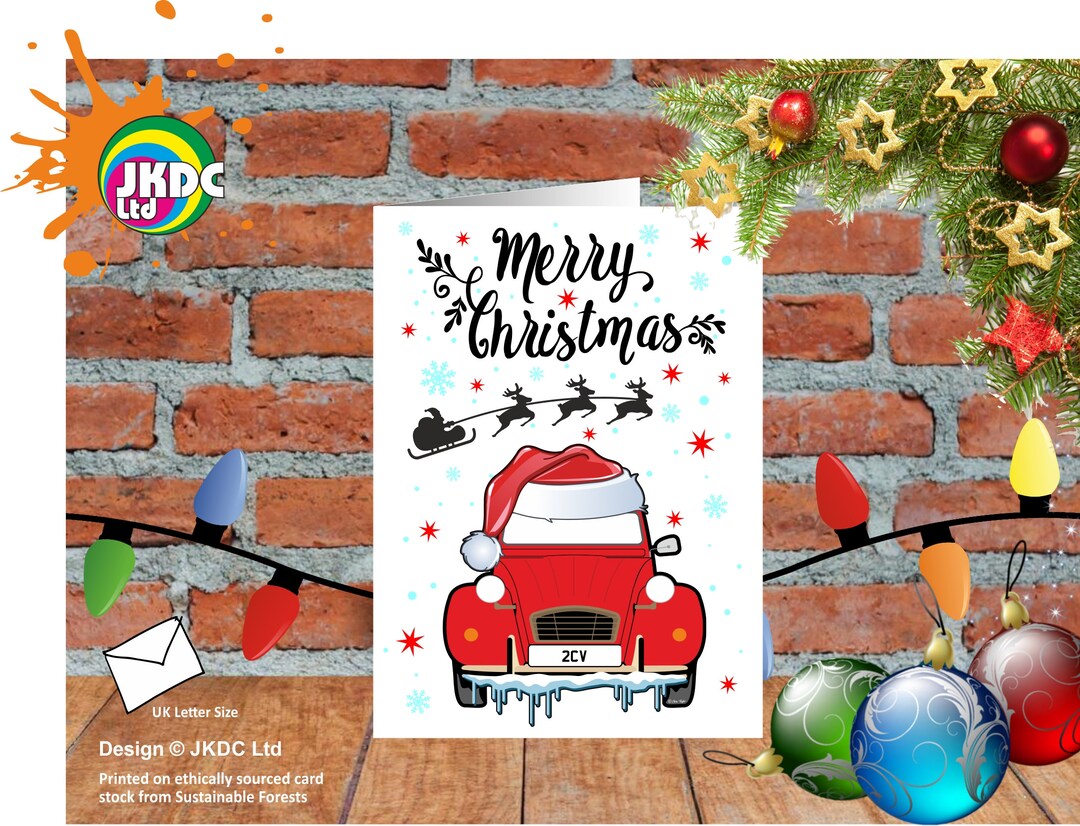 Licensed Iconic AF Retro Santa Hat With Classic French 2CV Dolly ...