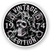 Personalised Aged Biker Skull Vintage Edition Roundel Choose Year ...