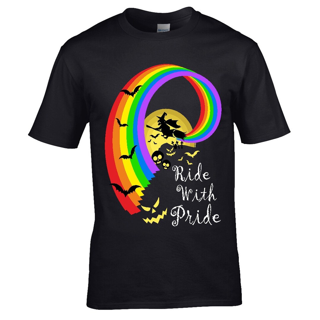 Funny Ride With Pride & Witch Motif LGBT Gay Pride Rainbow - Etsy UK
