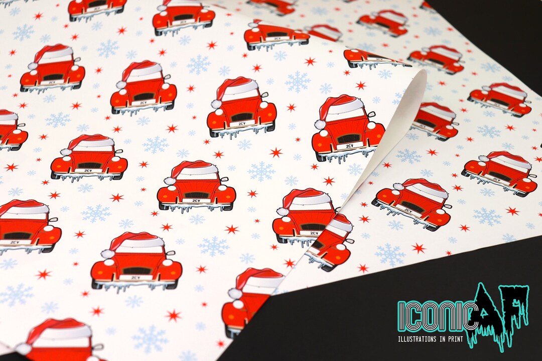 Unique Licensed Iconic AF French 2CV Dolly & Santa Hat Car Art ...