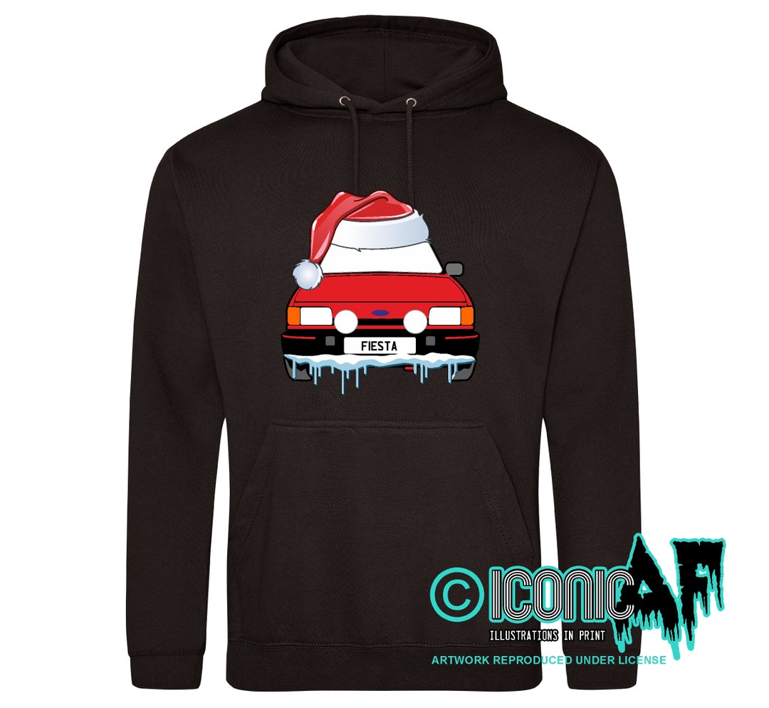 Iconicaf Licensed Retro Mk2 Fiesta XR2 Xr2i Image Wearing Santa Hat ...