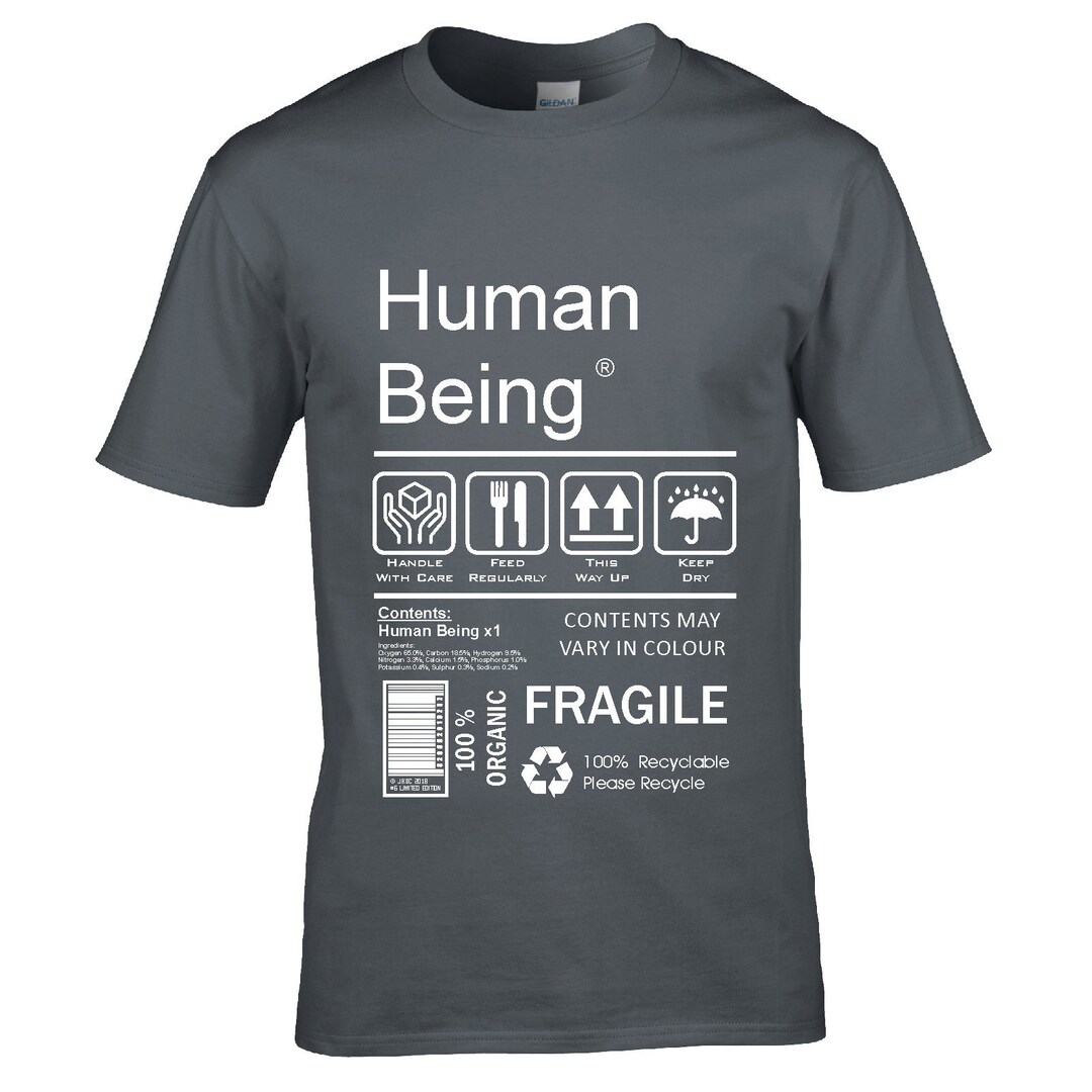 Premium Funny Human Being Spoof Package Care Label Instructions ...