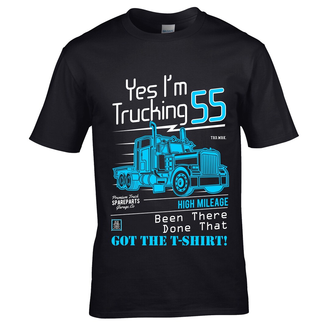 Premium Funny Yes I'm Trucking 55 Trucker Slogan & Truck - Etsy