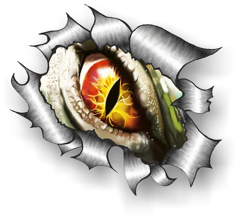 Licensed Ripped Torn Metal Rip Design With Evil Eye Monster - Etsy