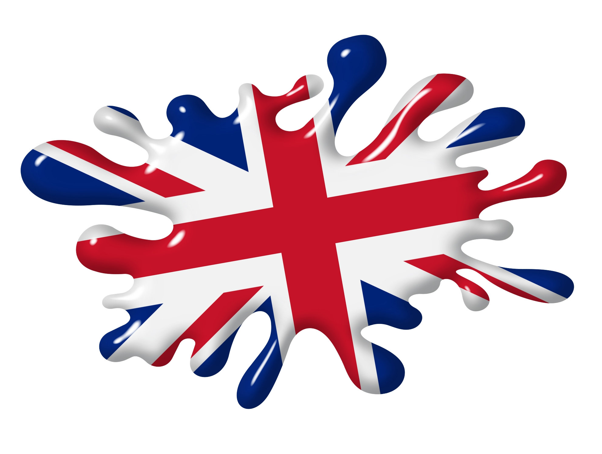 Printed 3D Effect Retro Splat Design With Union Jack British Flag UJ ...