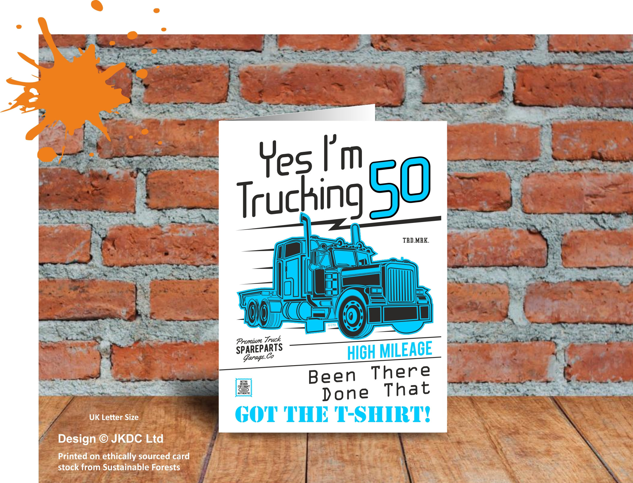 Premium Funny Yes I'm Trucking 50 Trucker Slogan & Truck - Etsy UK