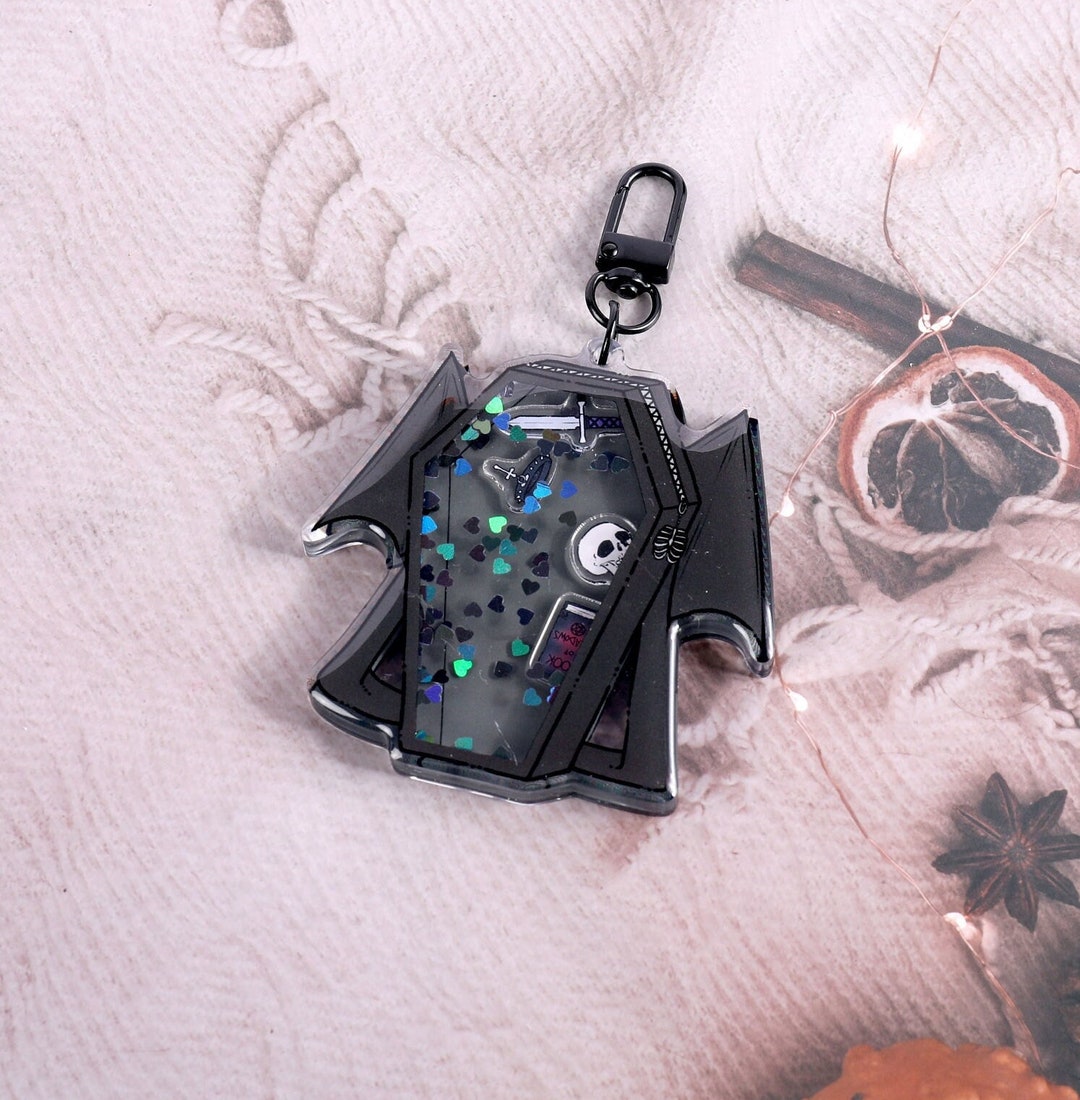 What's in My Bag Shaker Charm Goth Girl Keychain Gothic Aesthetic ...