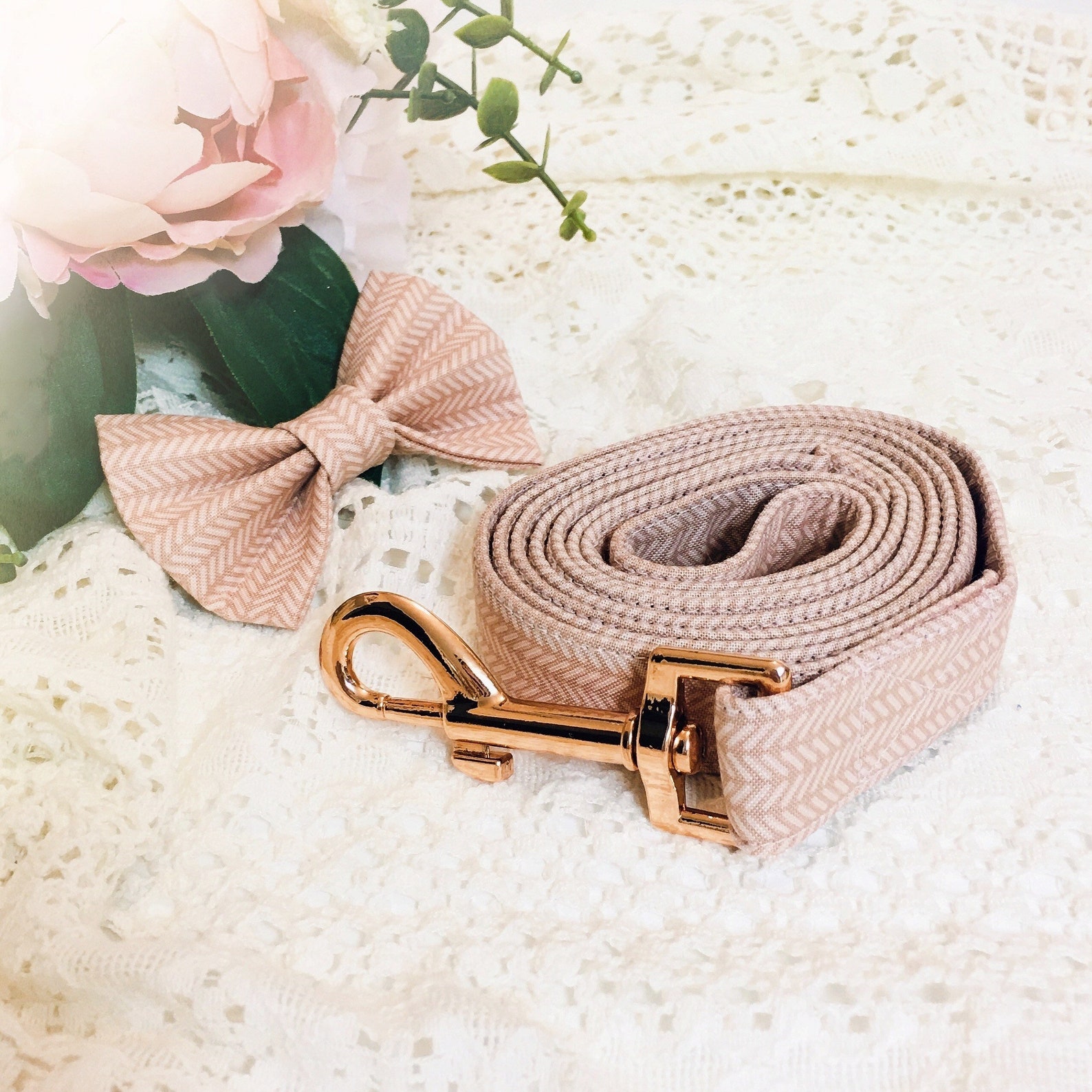 Pink Dog Leash Herringbone Dog Leash Girl Dog Leash 6 Ft - Etsy UK