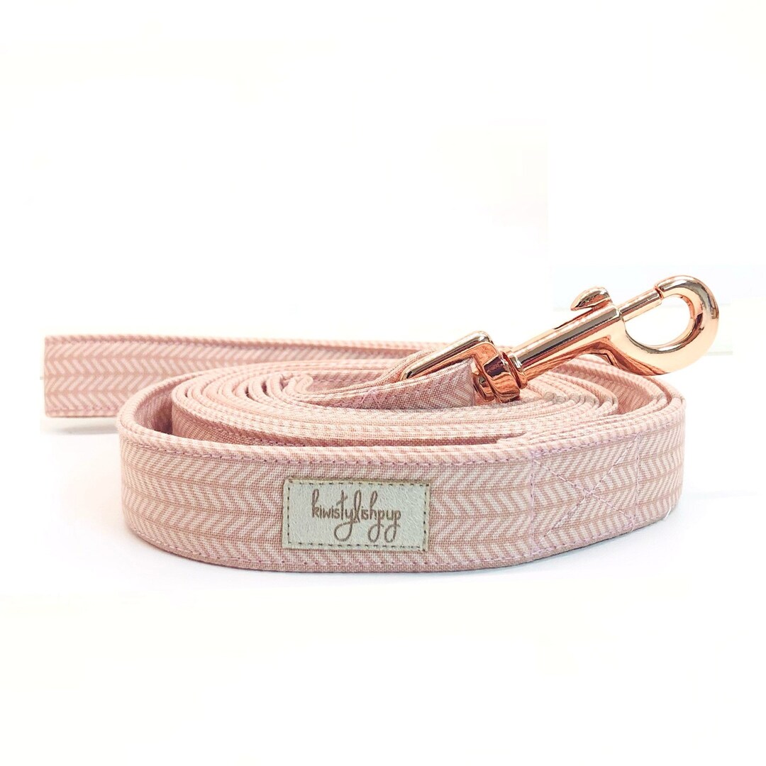 Pink Dog Leash Herringbone Dog Leash Girl Dog Leash 6 Ft - Etsy
