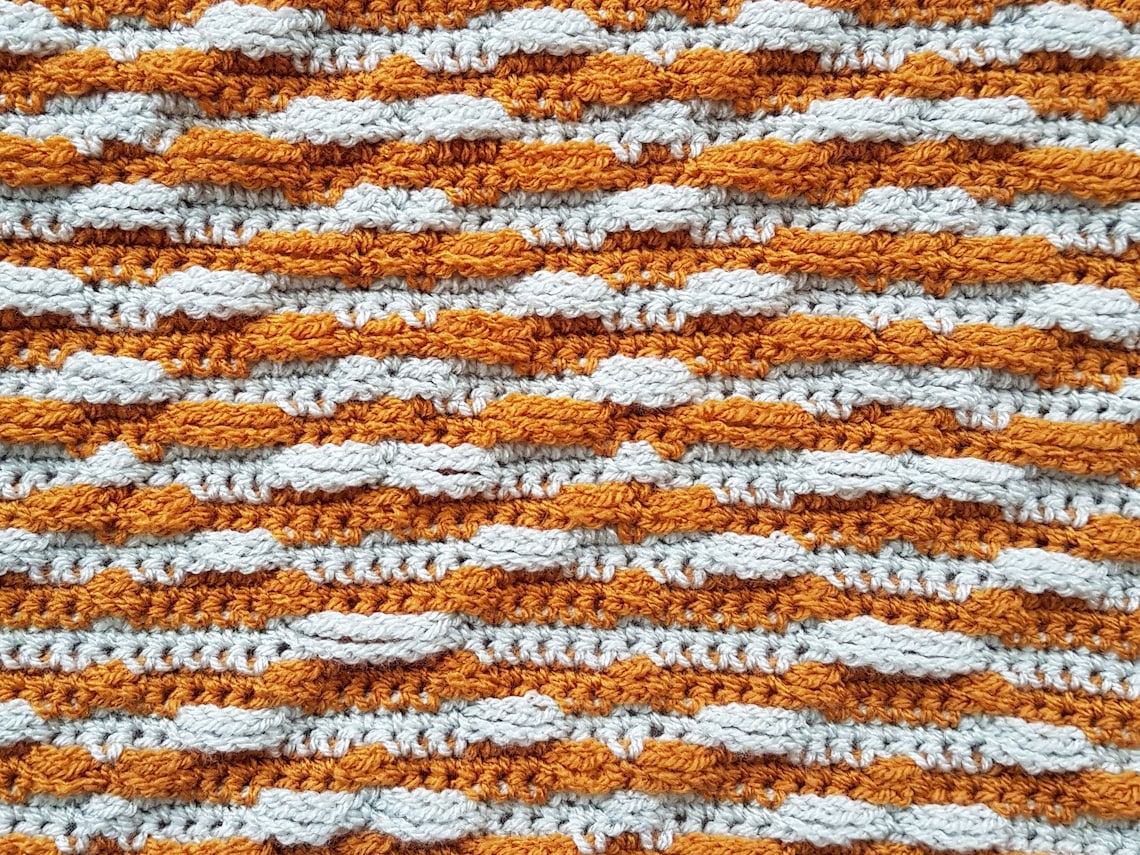 Mosaic Crochet PATTERN Fool's Gold Throw Blanket Afghan. | Etsy