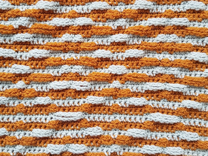 Mosaic Crochet PATTERN Fool's Gold Throw Blanket Afghan. | Etsy Australia