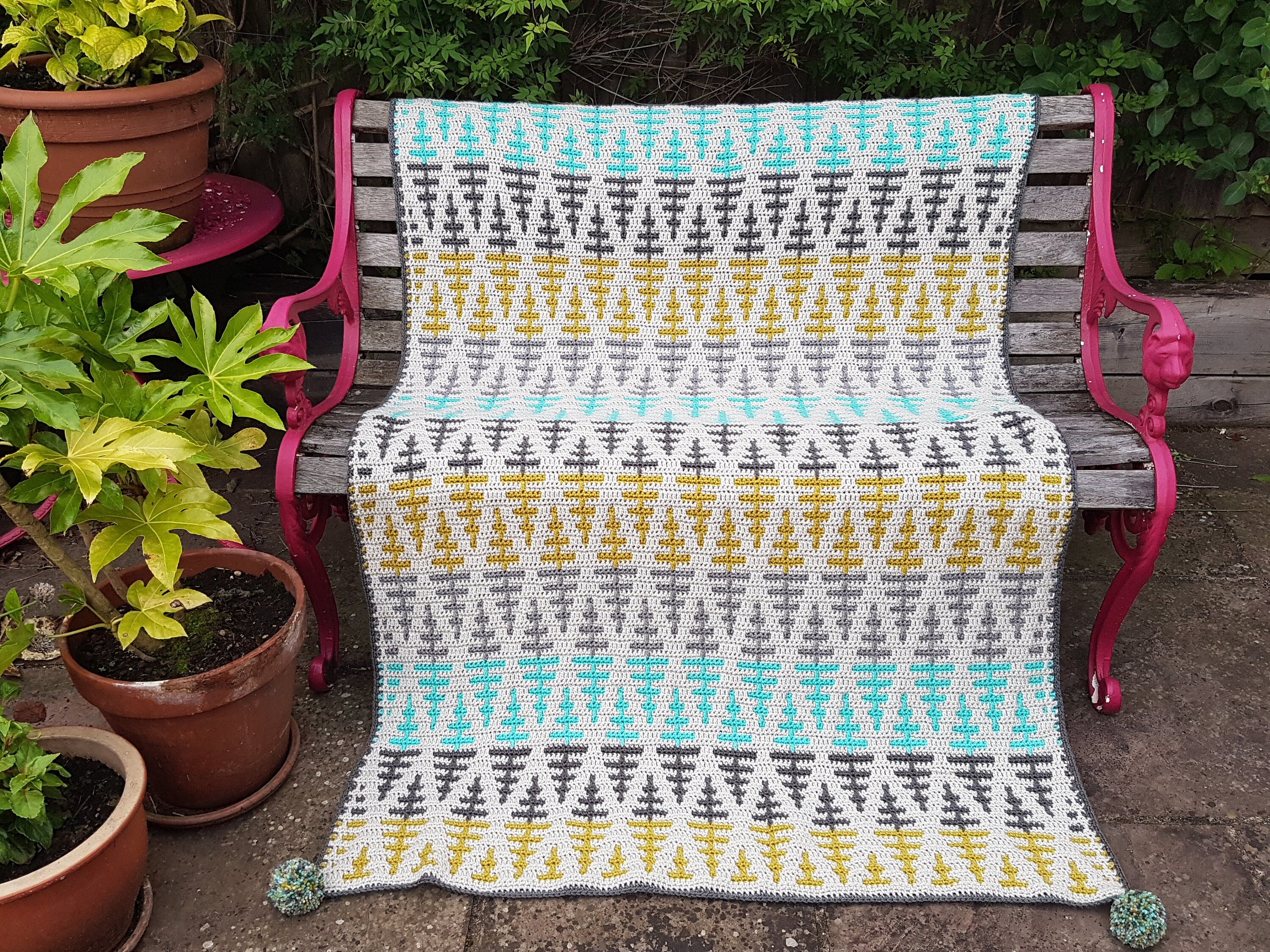 Crochet PATTERN Tree Tops Throw Blanket Afghan. Original - Etsy