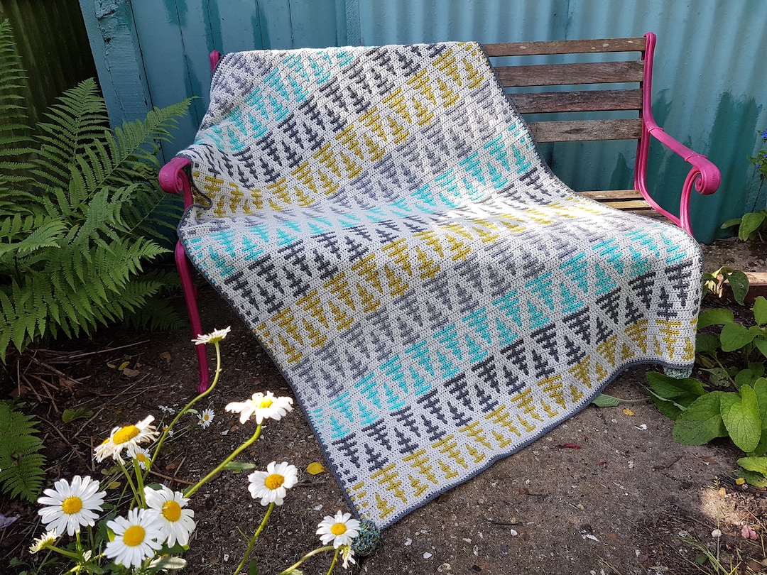 Crochet PATTERN Tree Tops Throw, Blanket, Afghan. Original Design by ...