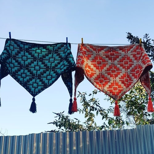 Mosaic Crochet PATTERN Moth Shawl. Original Design by - Etsy