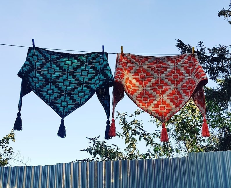 Mosaic Crochet PATTERN Moth Shawl. Original Design by - Etsy