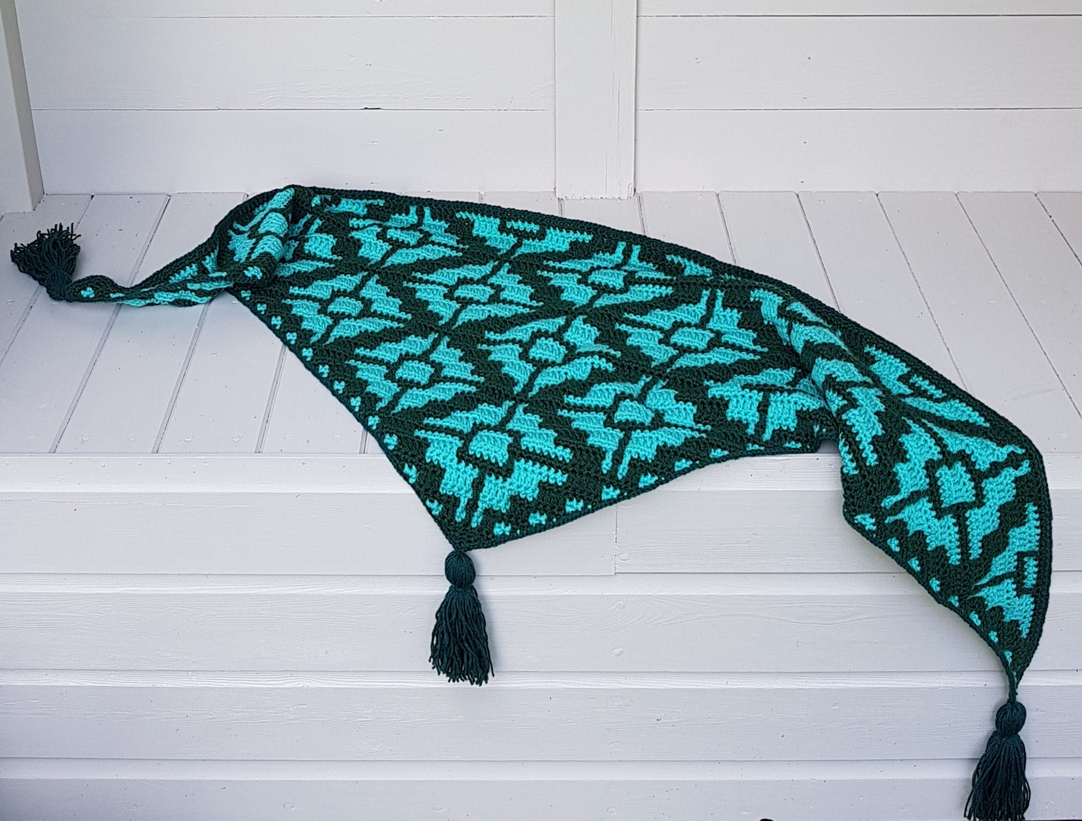 Mosaic Crochet PATTERN Moth Shawl. Original Design by | Etsy