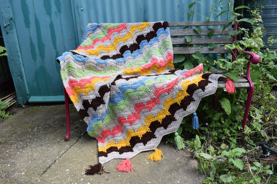 Crochet PATTERN Cat's Claw Throw Blanket Afghan. - Etsy