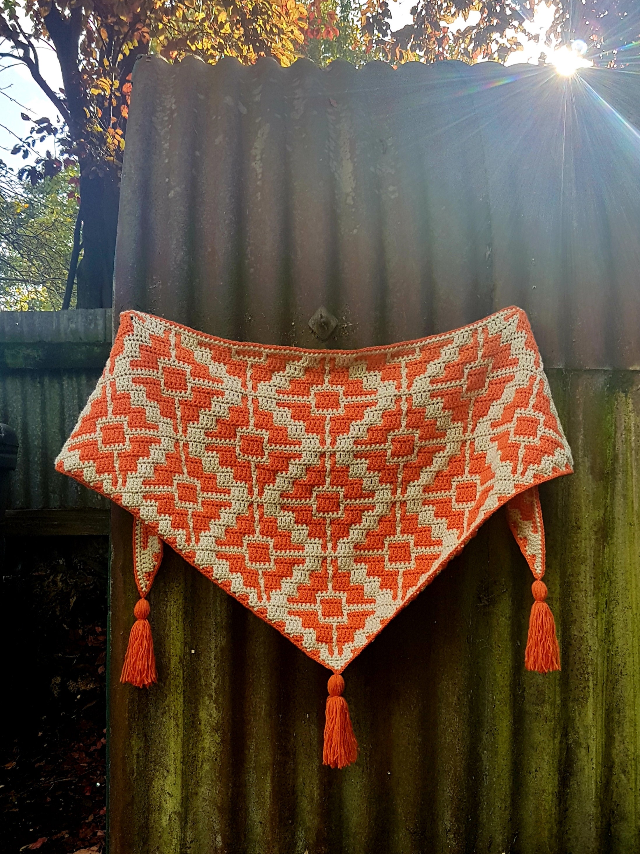 Mosaic Crochet PATTERN Moth Shawl. Original Design by | Etsy