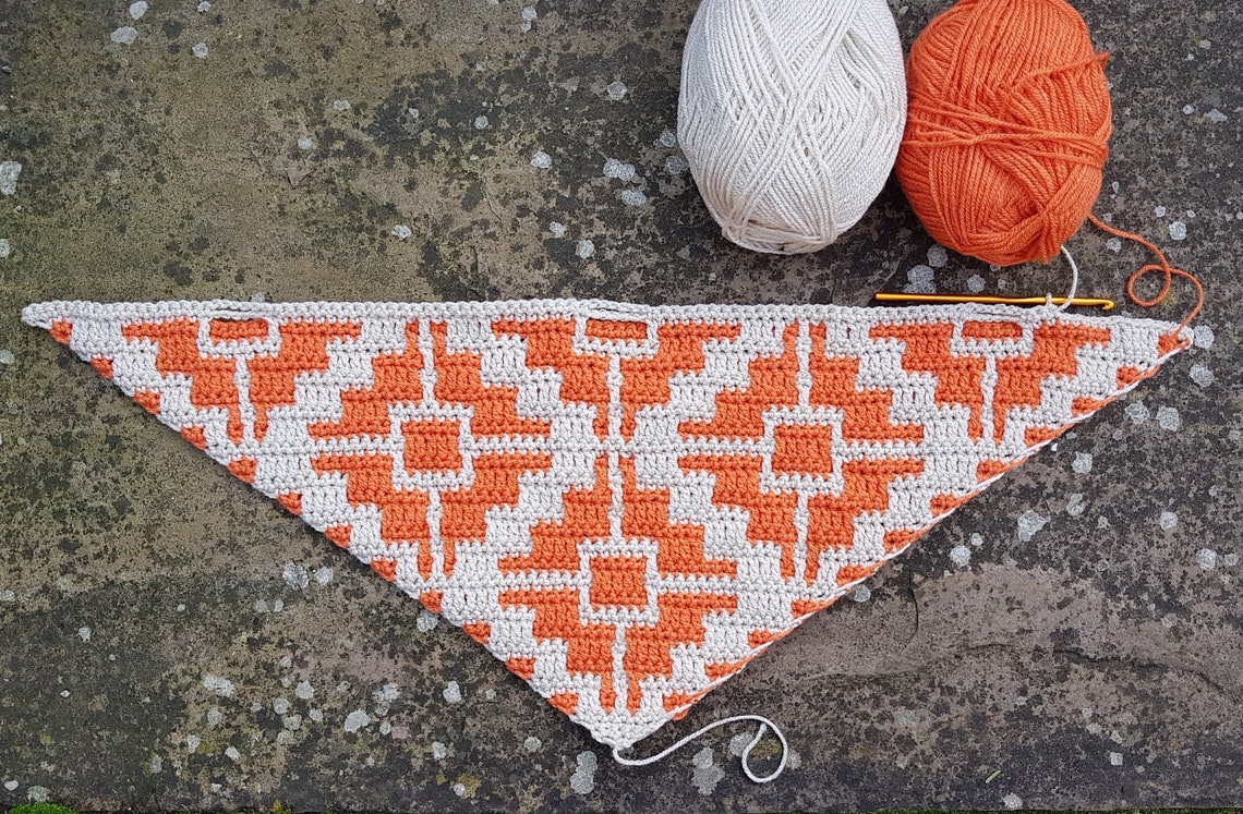 Mosaic Crochet PATTERN Moth Shawl. Original Design by | Etsy