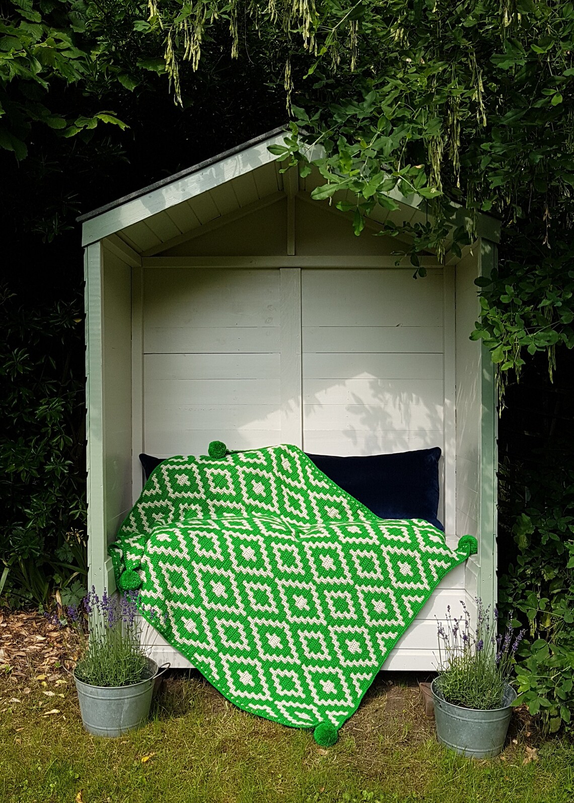 Mosaic Crochet PATTERN Pea Souper Throw Blanket Afghan. Downloadable ...