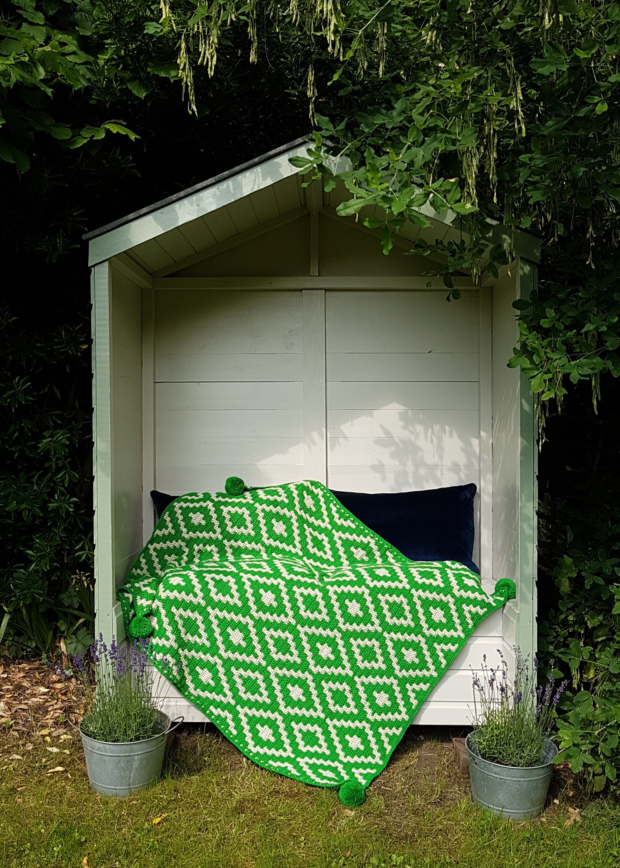 Mosaic Crochet PATTERN Pea Souper Throw Blanket Afghan. | Etsy