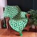 Mosaic Crochet PATTERN Pea Souper Throw Blanket Afghan. - Etsy