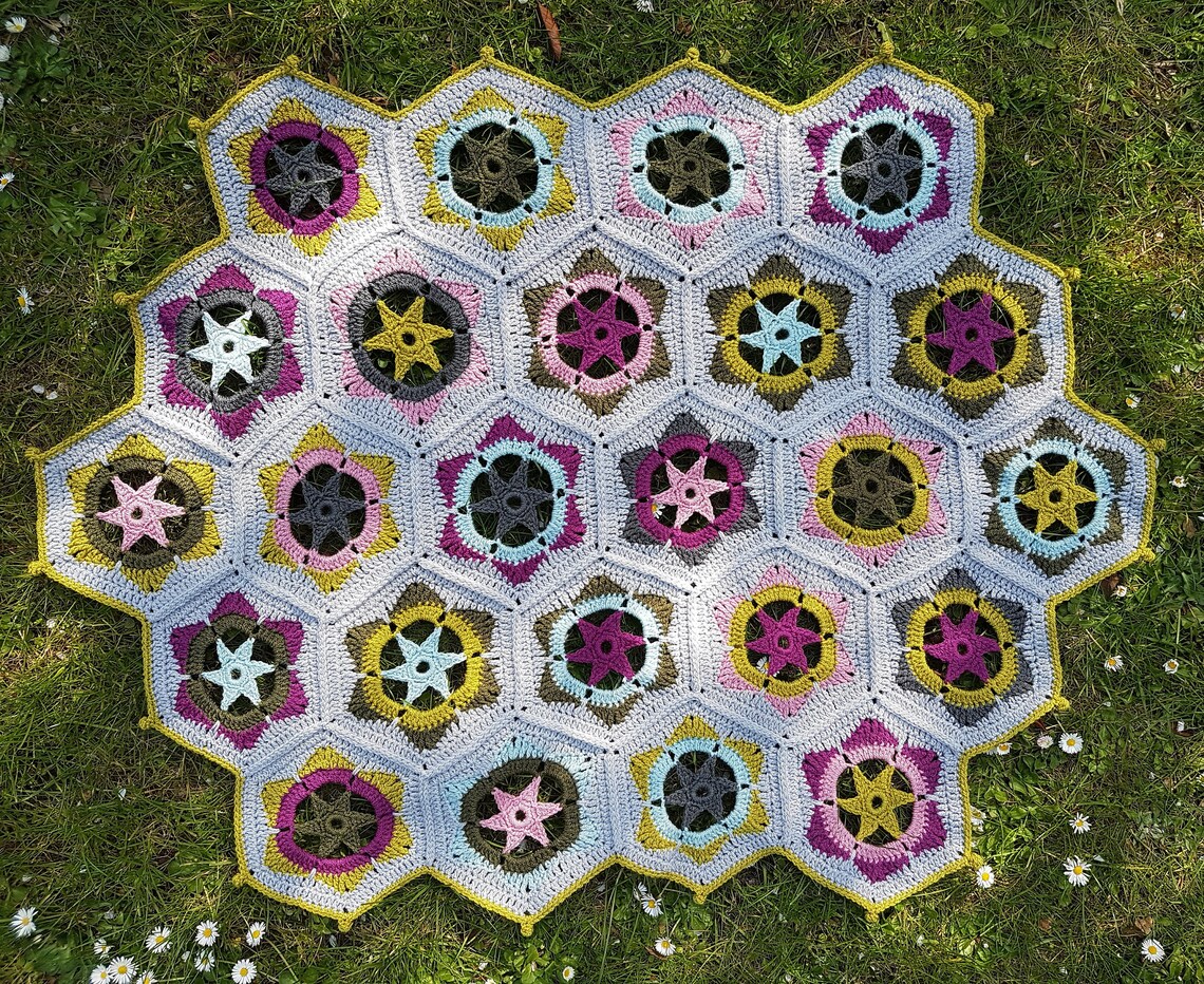 Crochet PATTERN Star in A Star Throw Blanket Afghan. - Etsy