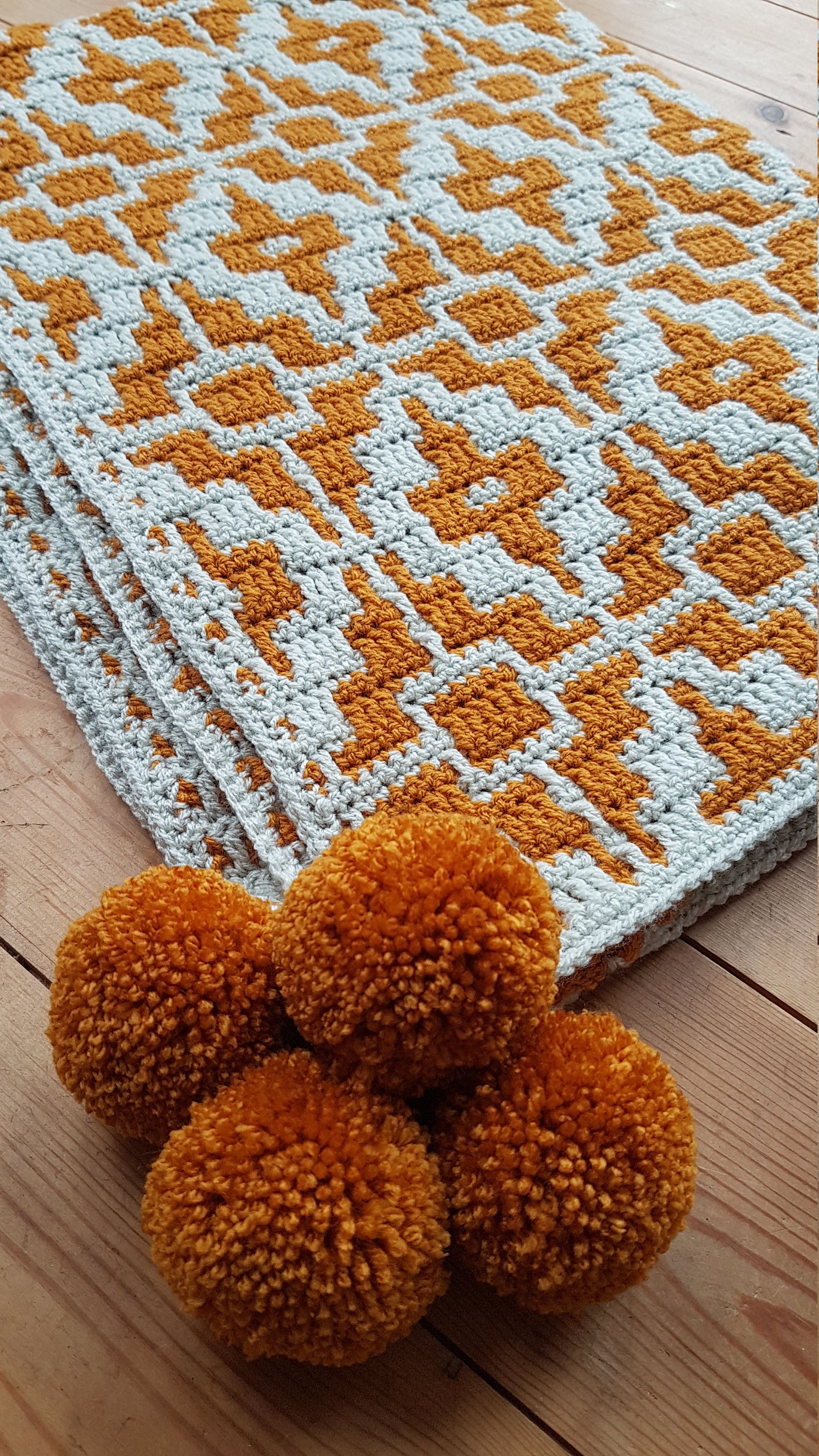 Mosaic Crochet PATTERN Fool's Gold Throw, Blanket, Afghan. Original ...