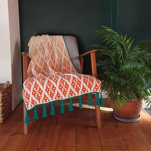 Mosaic Crochet PATTERN Koi Carp Throw, Blanket, Afghan. Original Design ...