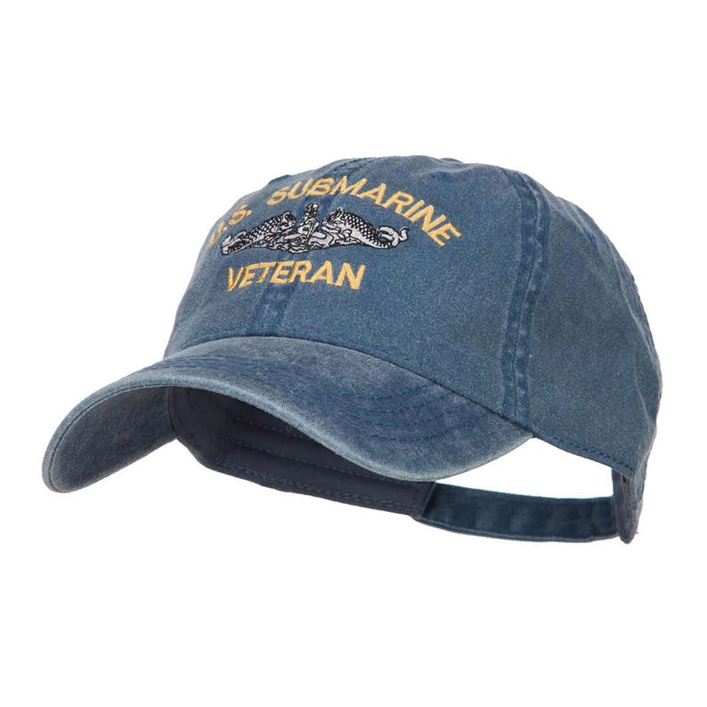 US Submarine Veteran Military Embroidered Washed Cap - Etsy