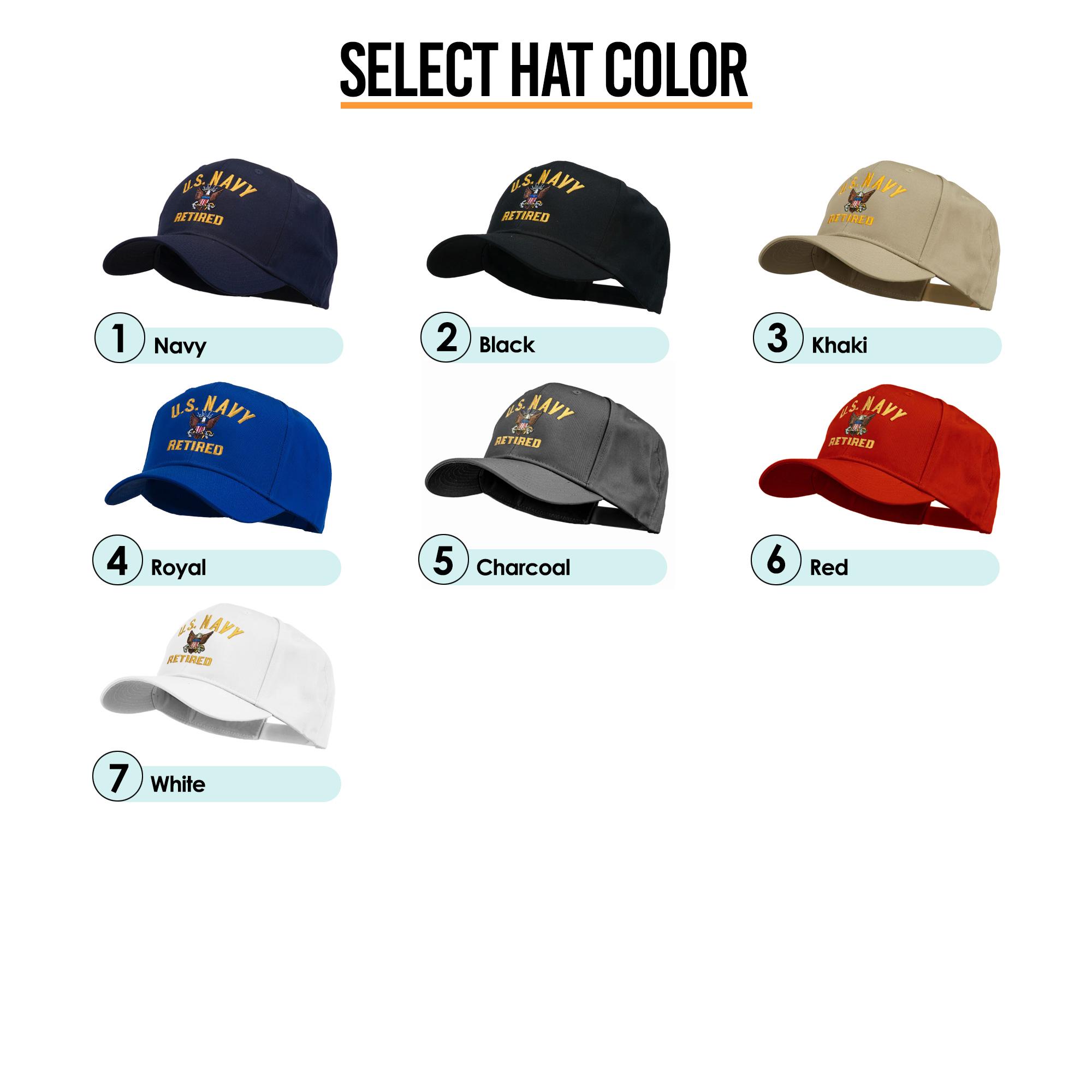 US Navy Retired Military Embroidered Cap - Etsy