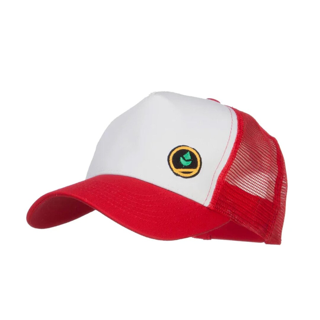 Trainer Red Poke Monster Embroidered Mesh Cap - Etsy