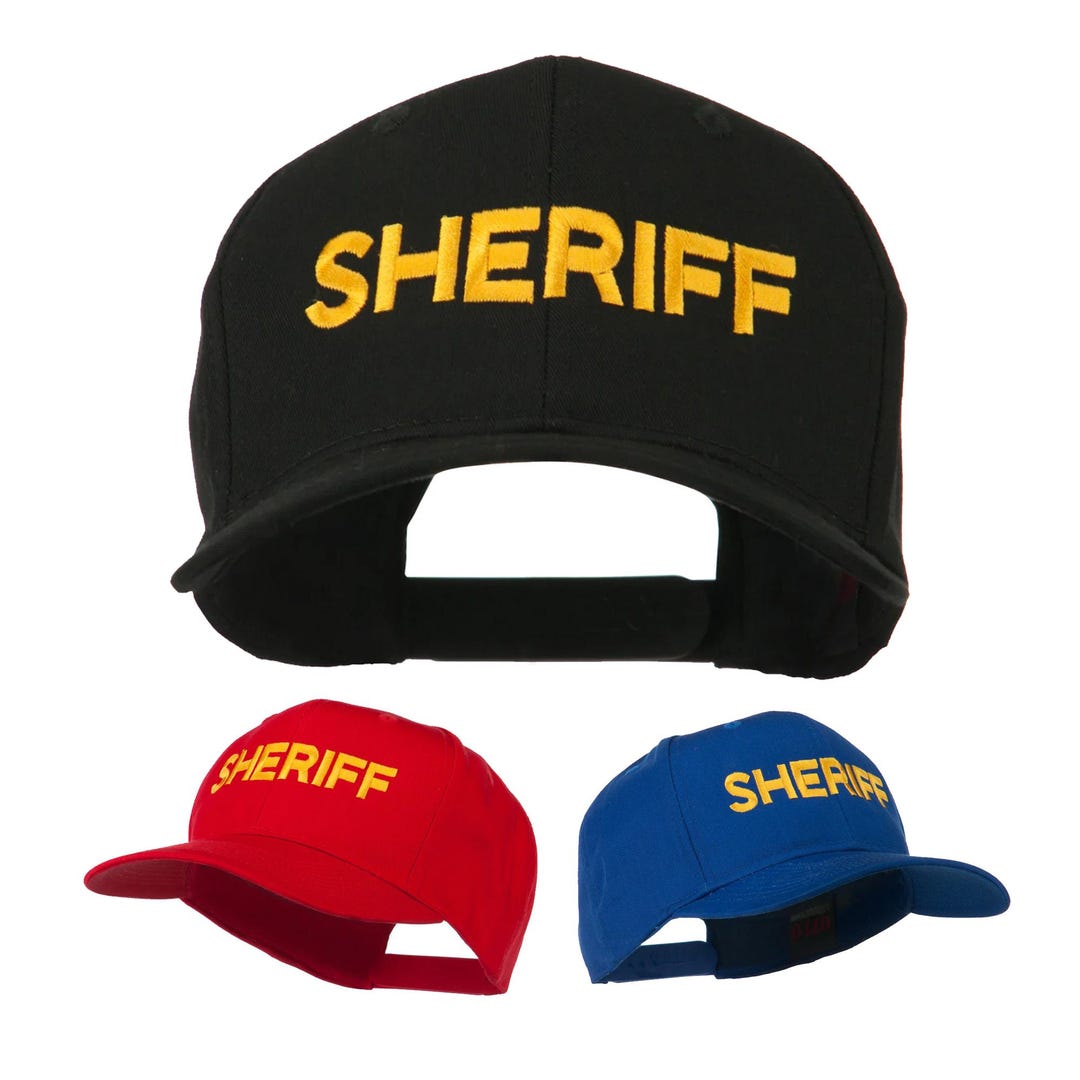Sheriff Letter Embroidered High Profile Cap - Etsy
