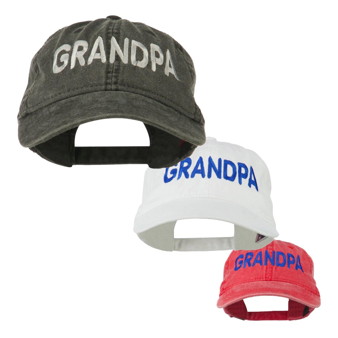 Wording of Grandpa Embroidered Washed Cap - Etsy