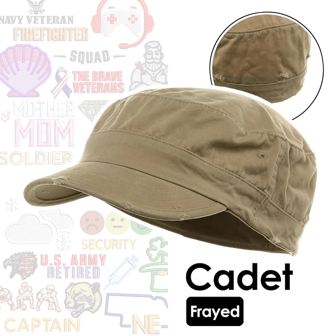 Customize Washed Cotton Fitted Army Cap With Veteran, Soldier ...