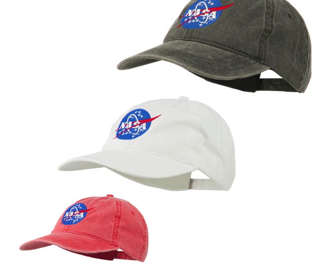 NASA Insignia Meatball Embroidered Washed Cotton Cap - 9 Colors - Etsy