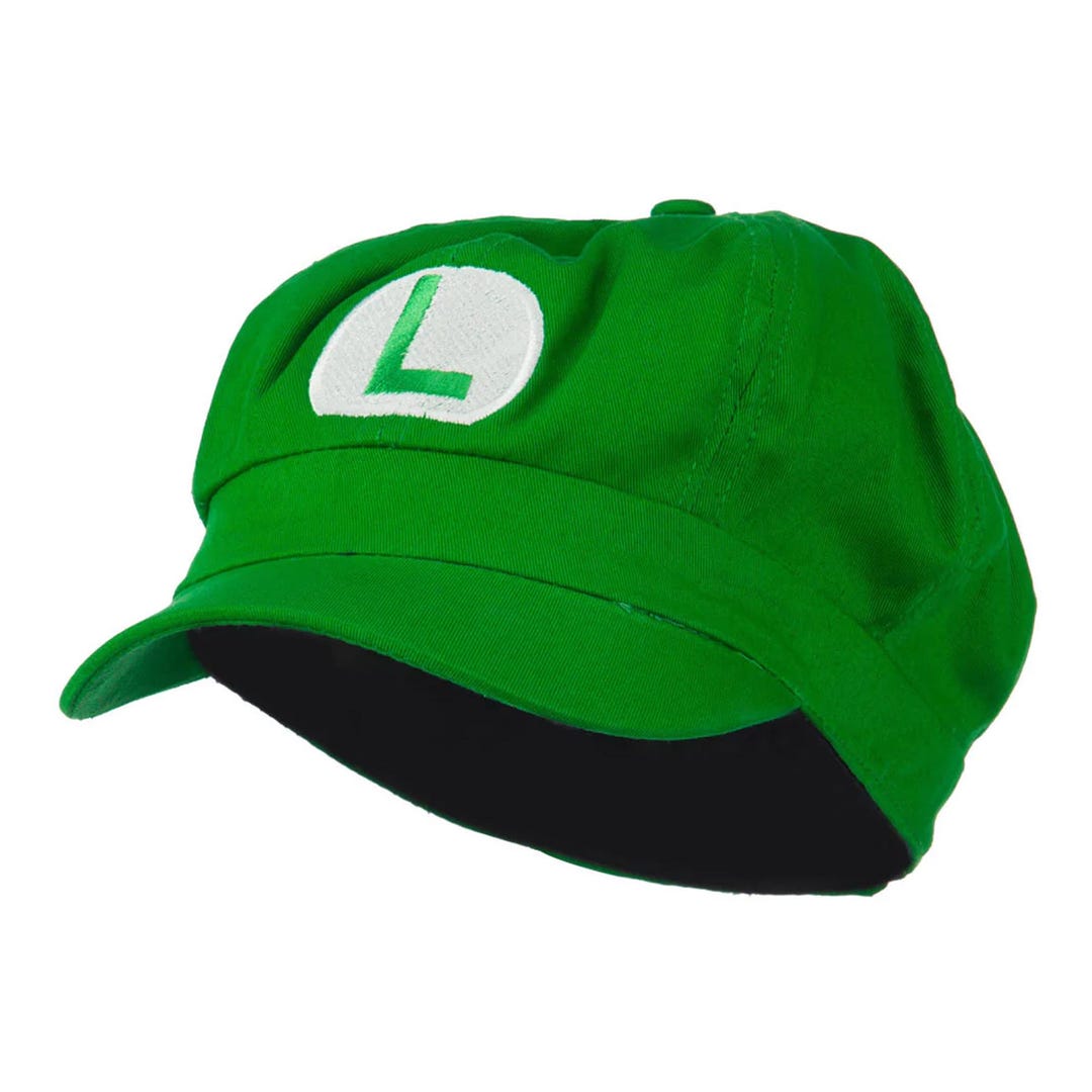 Youth Circle Mario and Luigi Embroidered Cotton Newsboy Cap - Etsy