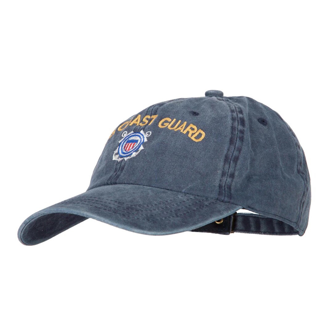 US Coast Guard Logo Embroidered Washed Cotton Twill Cap - Etsy
