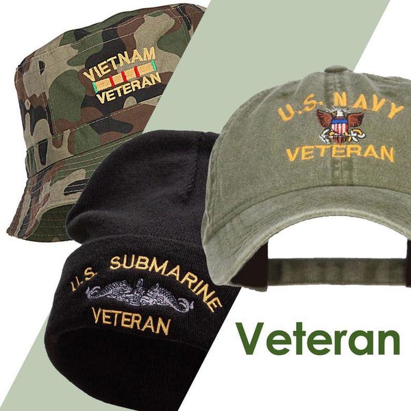 Custom Military Veteran Hats - Etsy