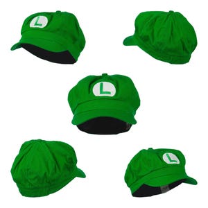 Youth Circle Mario and Luigi Embroidered Cotton Newsboy Cap - Etsy