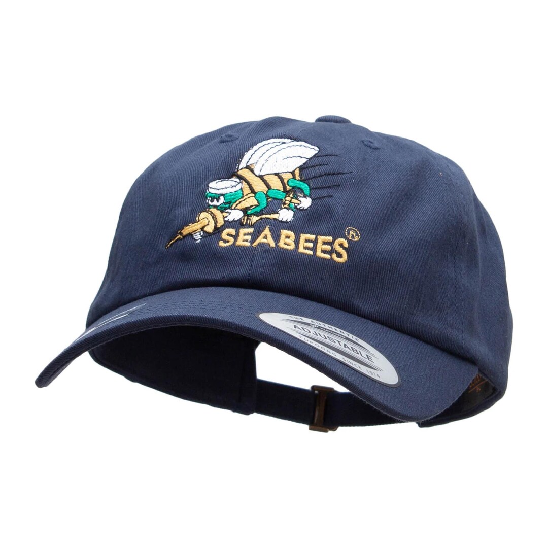 United States Navy Seabees Unstructured Low Profile 6 Panel Cotton Cap ...
