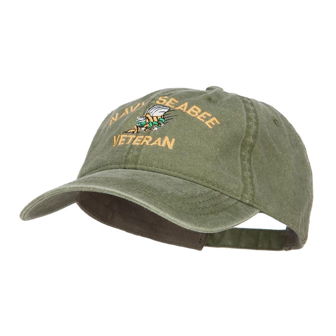 US Navy Seabee Veteran Military Embroidered Washed Cap - Etsy