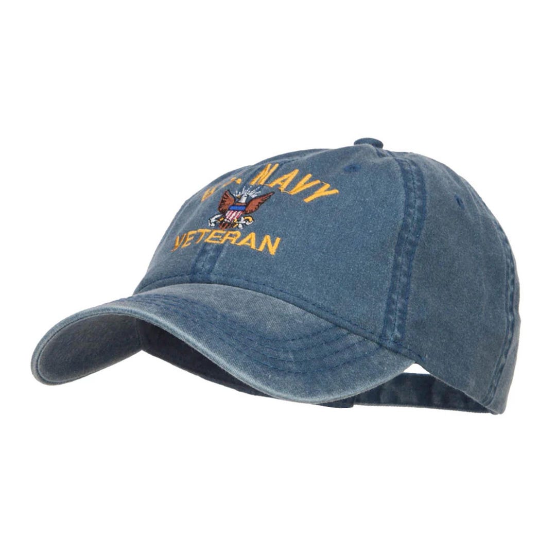 US Navy Veteran Military Embroidered Washed Cap - Etsy