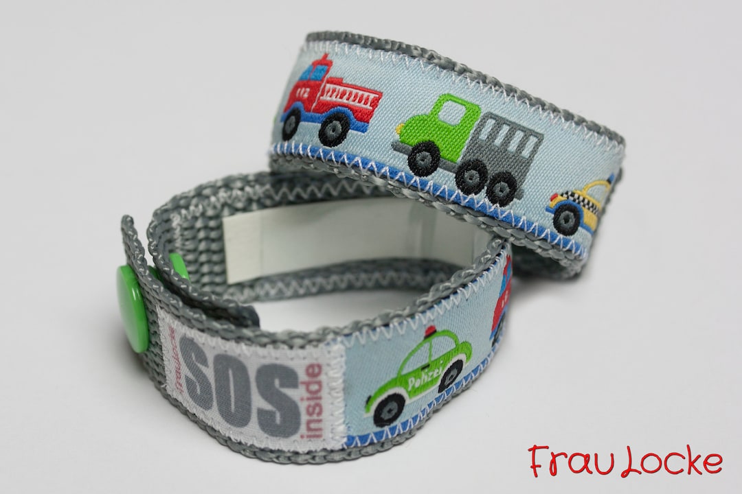 SOS Bracelet / Emergency Bracelet for Boys, Emergency Vehicles - Etsy