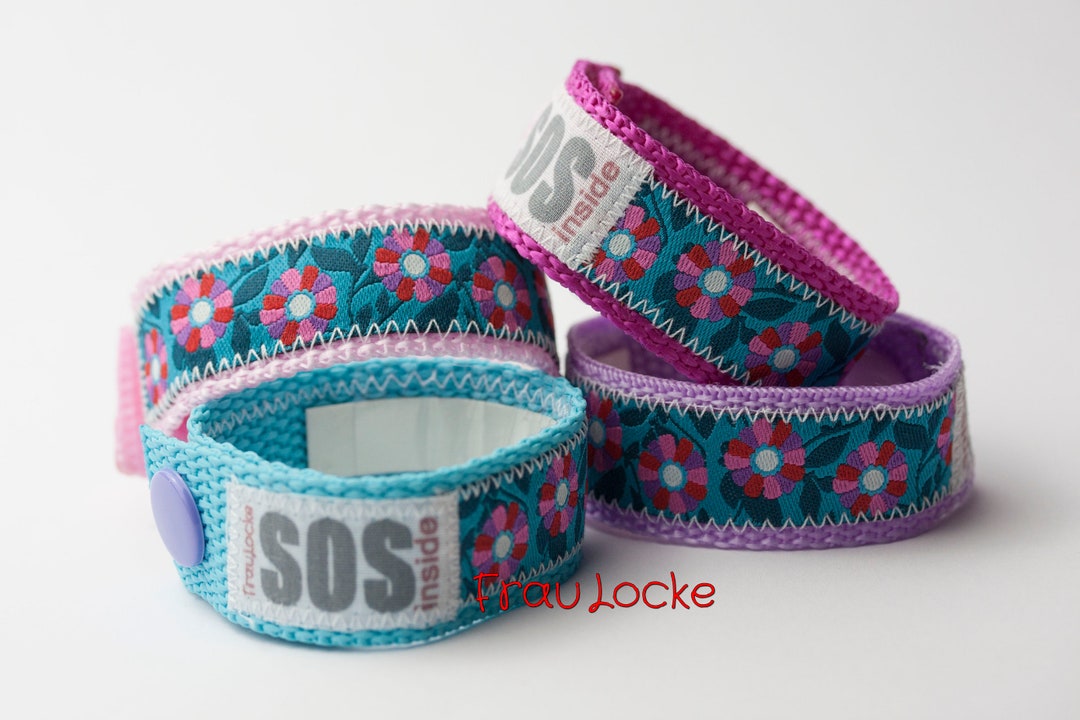 SOS Bracelet / Emergency Bracelet for Children, Flowers - Etsy