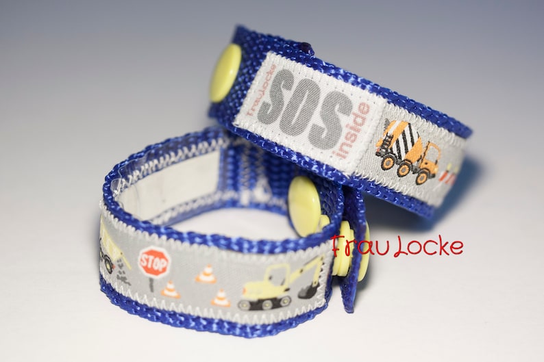 SOS Bracelet / Emergency Bracelet for Children Construction | Etsy